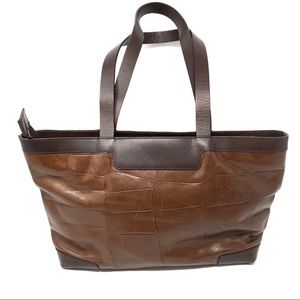 Falor | Bags | Falor Brown Leather Tote Purse Made In Italy | Poshmark
